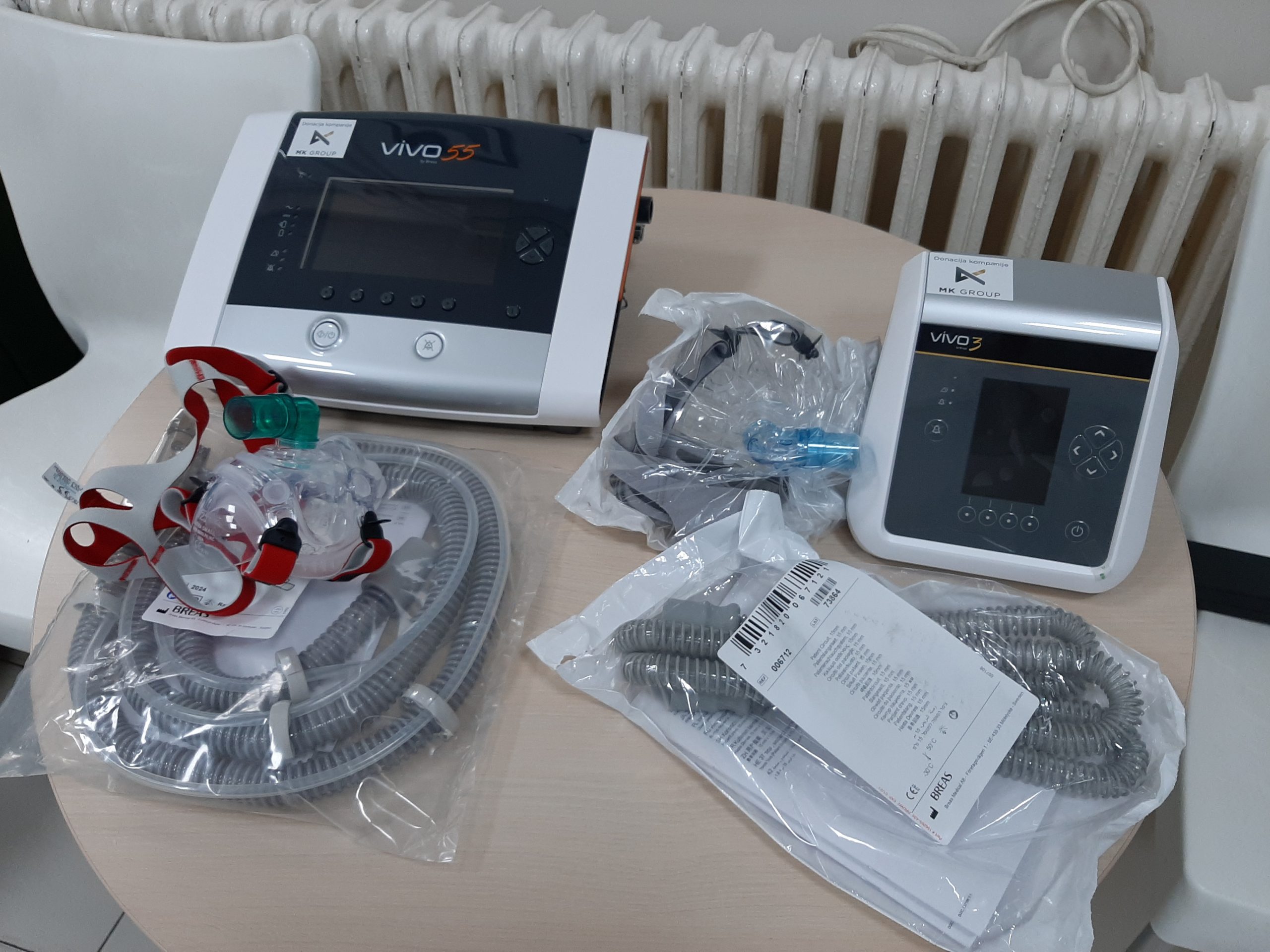 DONACIJA: MAŠINE ZA NEINVAZIVNU VENTILACIJU (NIV) Vivo 3 i Vivo 55 ...
